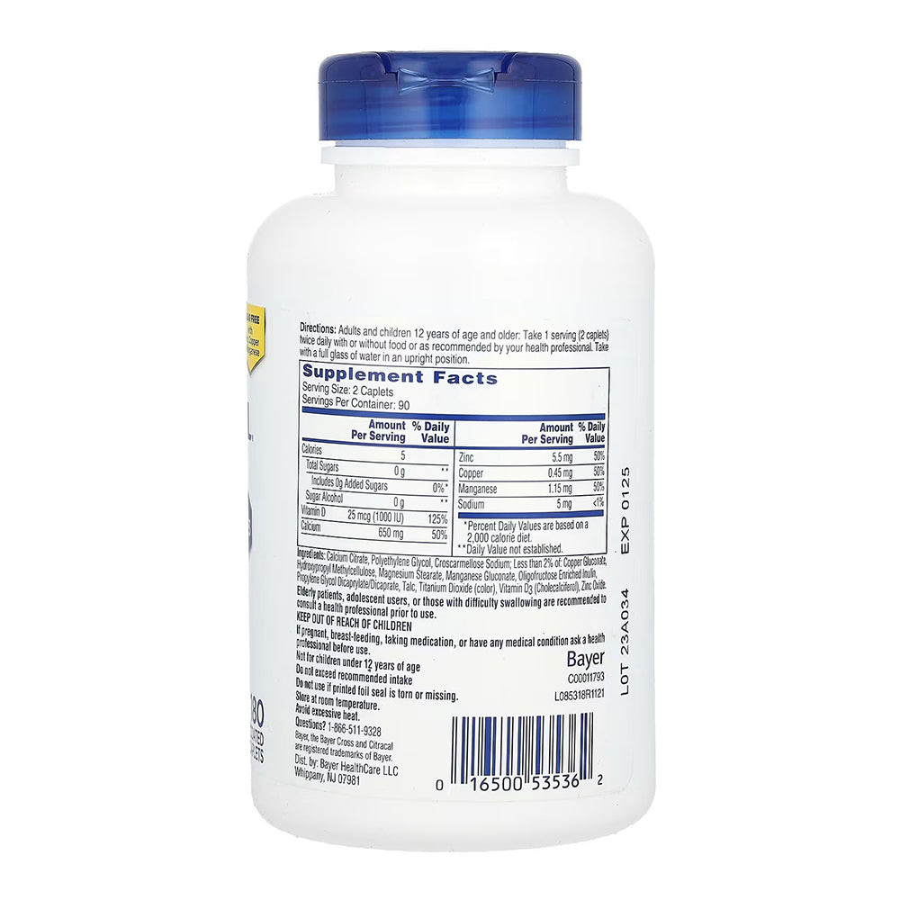 Citracal Maximum Plus Calcium and Vitamin D3 Supplement, 180 Ea ...
