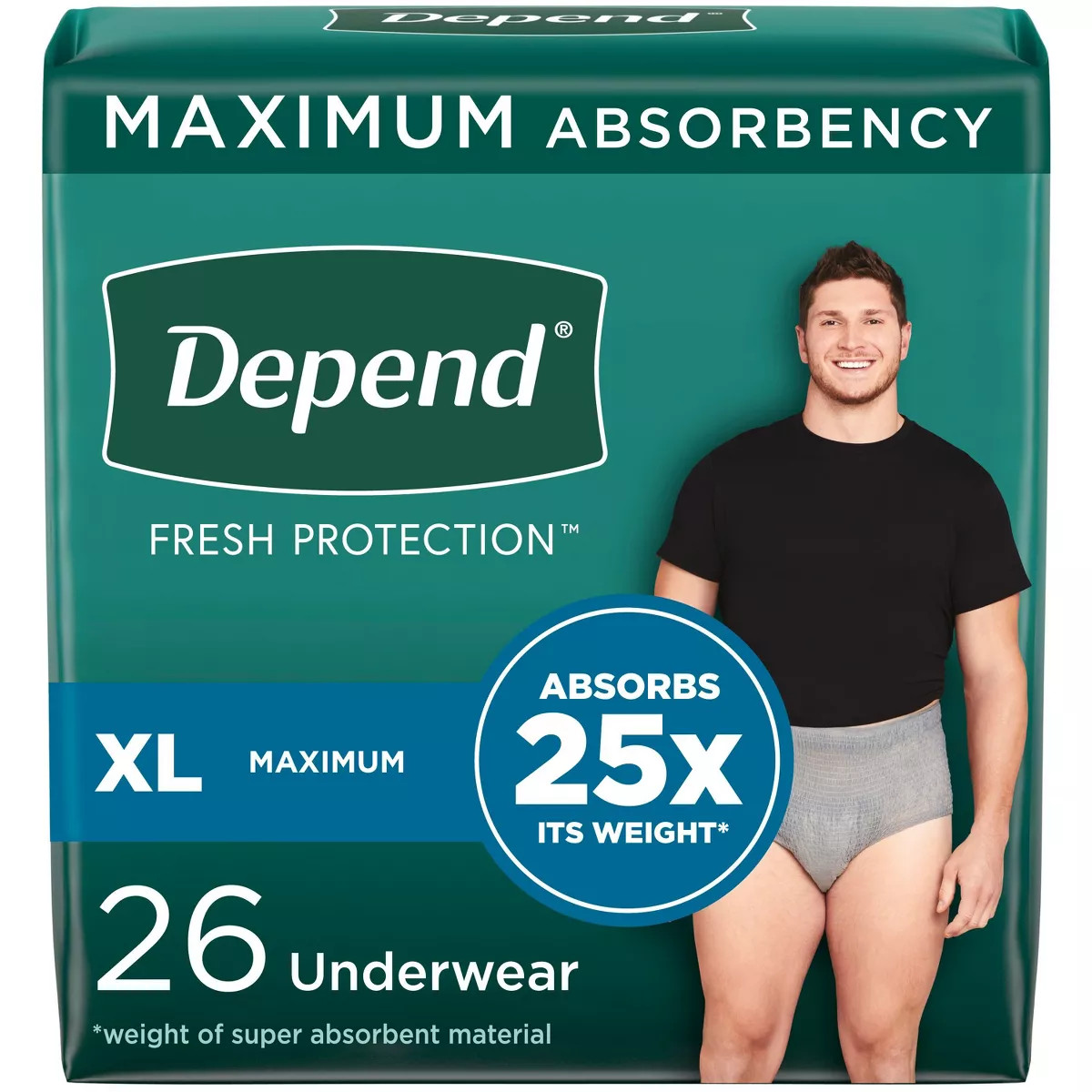 Depend Fresh Protection Adult Incontinence Disposable - 26 Ct