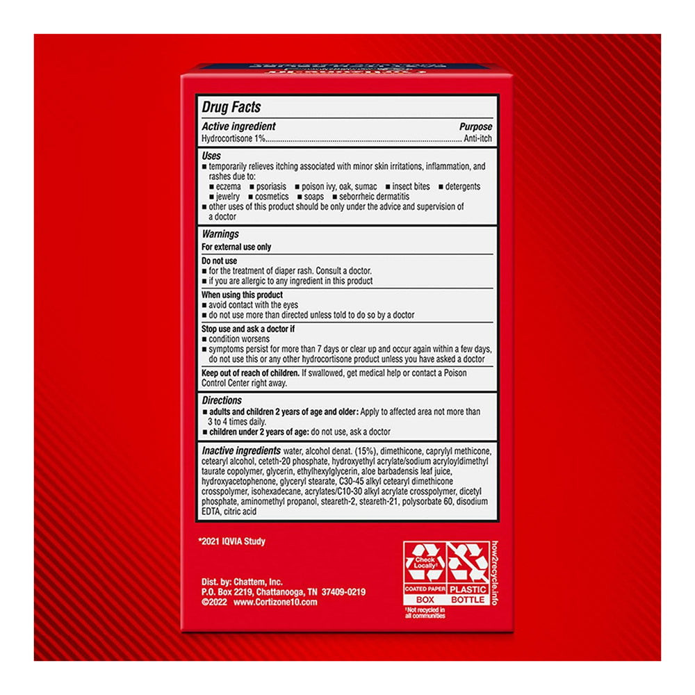 Cortizone 10 Maximum Strength 1% Hydrocortisone Anti-Itch Liquid, 1.5 ...