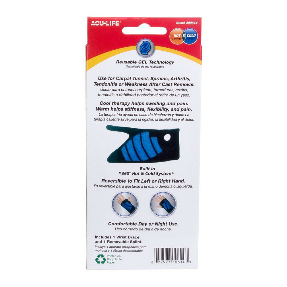 Acu-Life Wrist Therapy Brace - Hot & Cold Relief - 1 Ea - wisermerchant