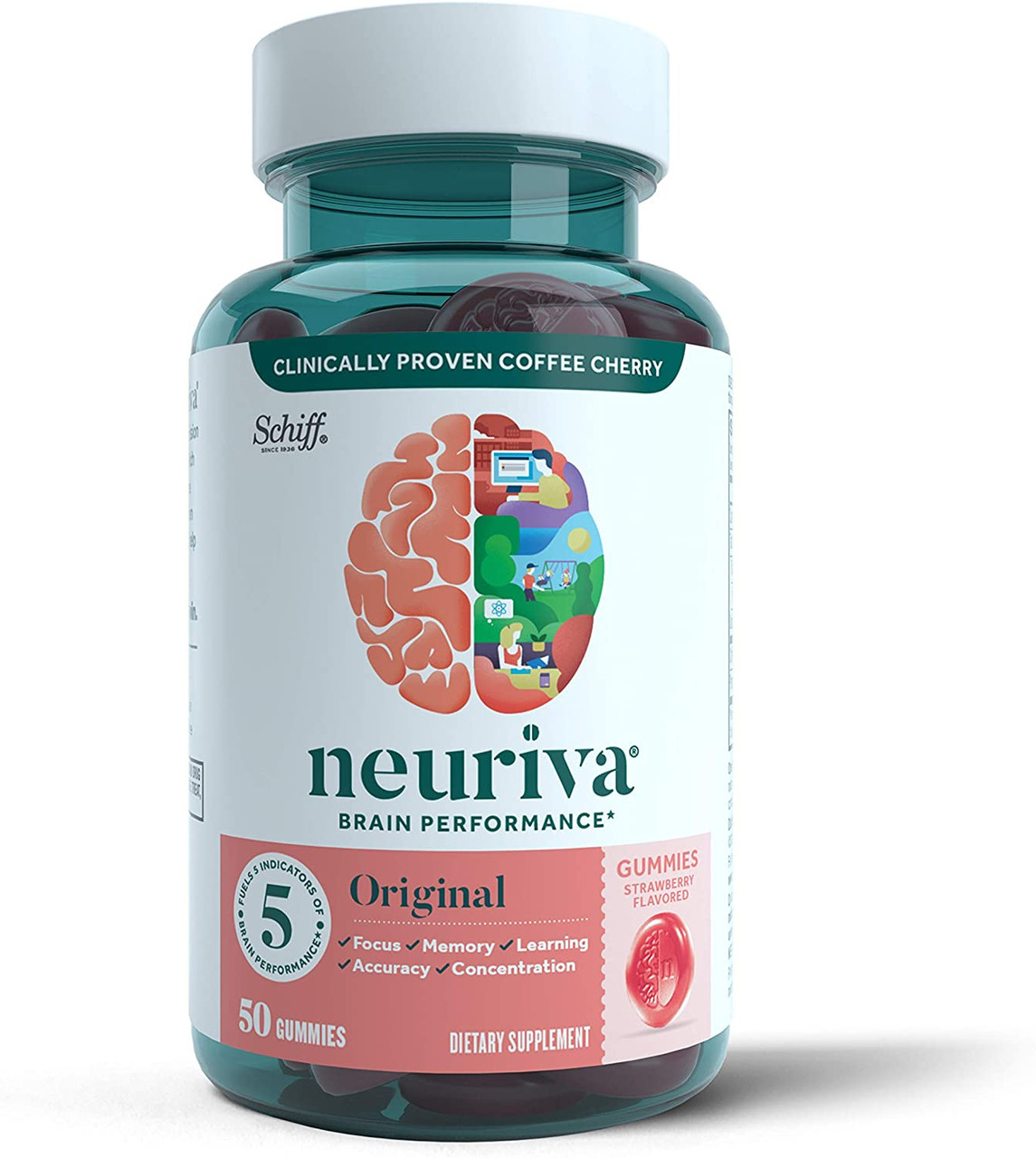 Neuriva Brain Performance - Original Gummies 50 Ct - wisermerchant