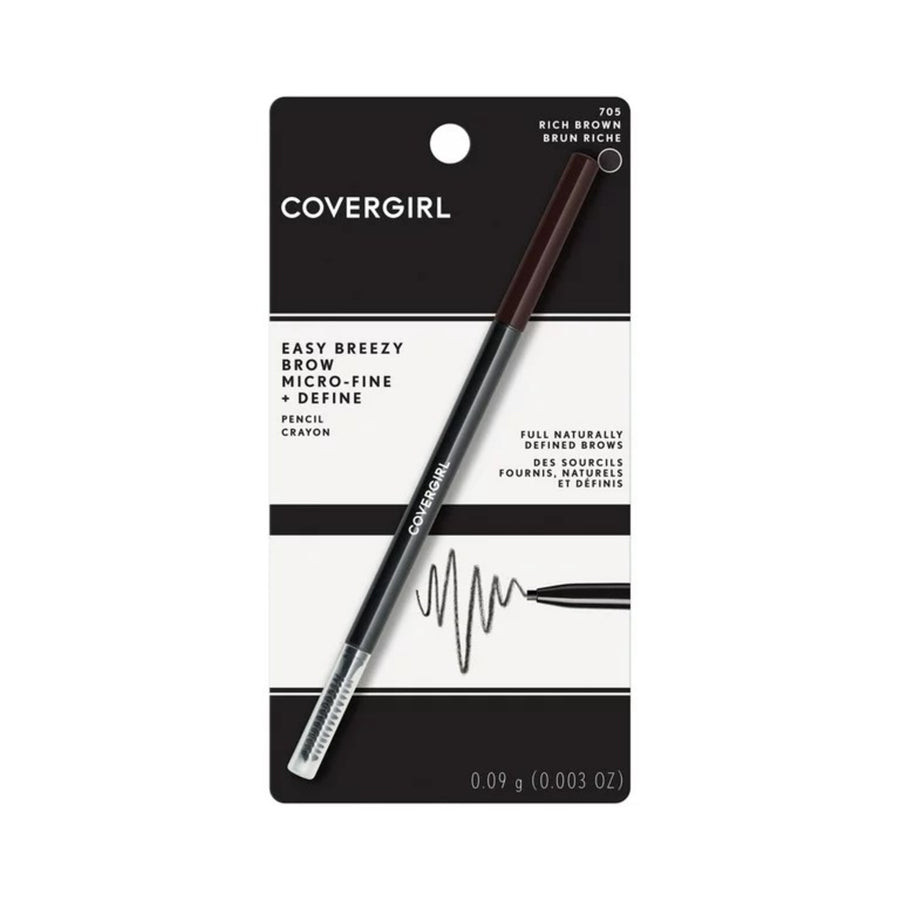 COVERGIRL Easy Breezy Brow Micro Fine + Define Pencil - 705 Rich Brown