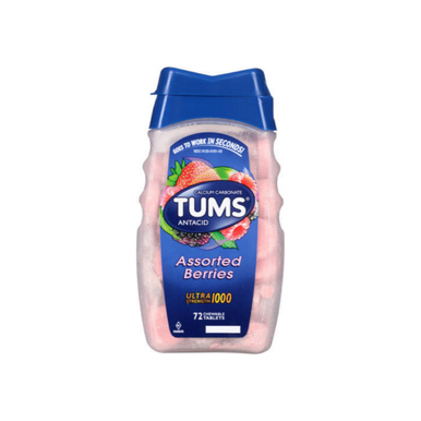 Tums Ultra 1000 Tablets Assorted Berries 72 Tablets - wisermerchant