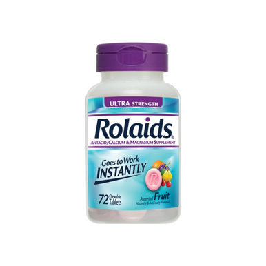 Rolaids Antacid Calcium & Magnesium Supplement Ultra Strength Tablets ...