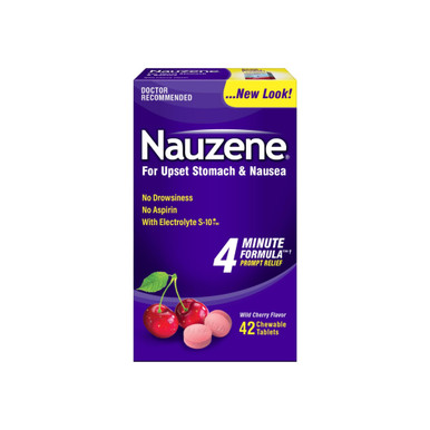 Nauzene Chewables Wild Cherry Flavor 40 Tablets - wisermerchant