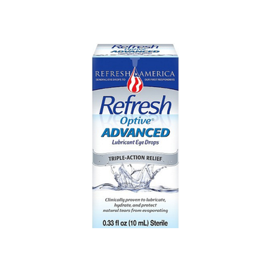 Refresh Optive Advanced Lubricant Eye Drops 10 Ml 0.33 Fl Oz ...