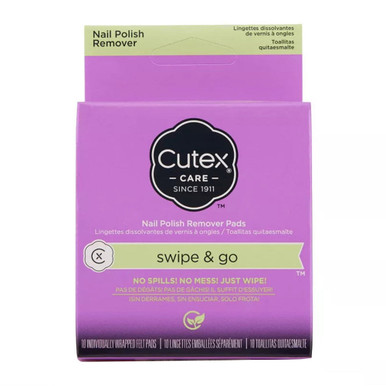 Cutex Care Swipe And Go Nail Polish Remover Pads for Quick Removal, 10 ...