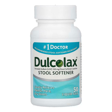 Dulcolax Stool Softener Laxative Liquid Gel Capsules (50Ct) Gentle ...
