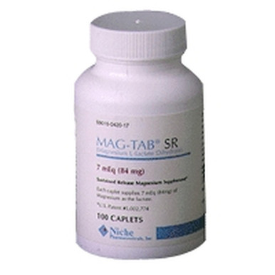 Mag-Tab Sr Magnesium Supplement 84 Mg (7 Meq) Caplets - 100 Ea ...