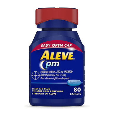 Aleve Pain Relief And Nighttime Sleep Aid Naproxen Sodium Caplets - 80 ...