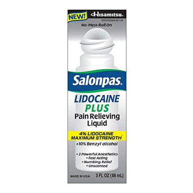 Salonpas Lidocaine Plus Pain Relieving Liquid Roll On - 3 Oz ...