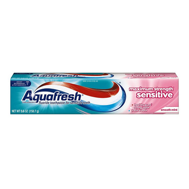 Aquafresh Maximum Strength Toothpaste For Sensitive Teeth Smooth Mint ...