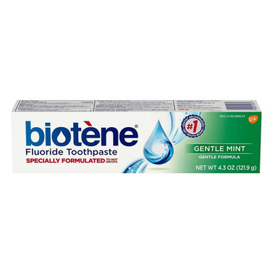 Biotene Toothpaste Gentle Mint Fluoride, 4.3 Oz - wisermerchant