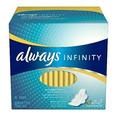 Always Infinity Regular Flow Protection Revolutionary Wings Pads - 18 ...