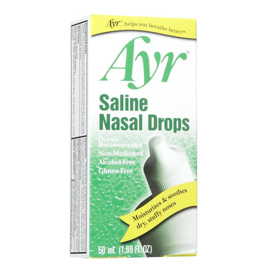 Ayr Nasal Drops Saline Non-Medicated Drops for Moisture Relief, 1.5 Oz ...