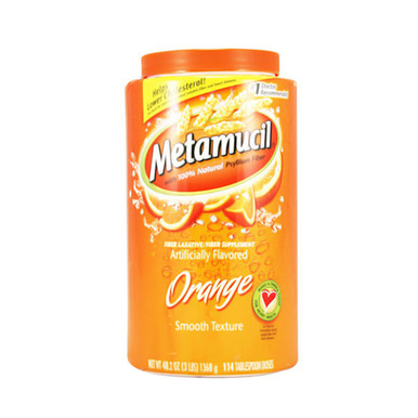 Metamucil Multihealth Fiber Supplement Powder, Smooth Orange - 48.2 Oz ...