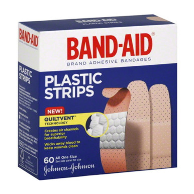 Band-Aid Adhesive Bandages Plastic 3/4 In x 3 In Everyday Protection ...