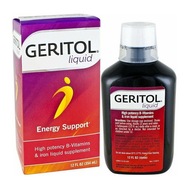 Geritol High Potency B - Vitamin & Iron Liquid Supplement - 12 Oz ...