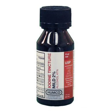 Humco 121391001 Iodine Tincture Mild 2%, Usp, 1 Oz - wisermerchant