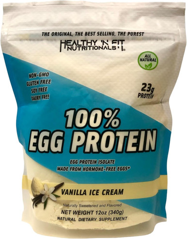 Healthy 'N Fit Egg Protein Vanilla - Ice Cream, 12 Oz - wisermerchant