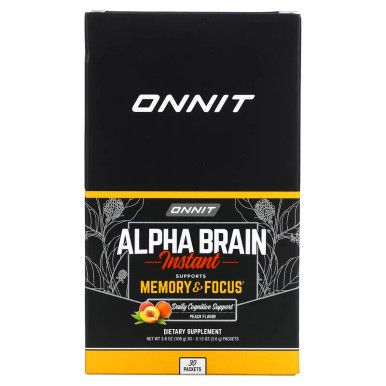 Onnit Alpha Brain Instant Memory & Focus Peach - 30 Ct - wisermerchant