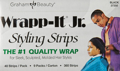 Wrapp-It Jr Styling Strips Black - 40 Strips - wisermerchant