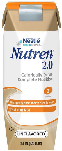 Nestle Nutren 2.0 Calorically-Dense Complete Nutrition, Unflavored, 8. ...
