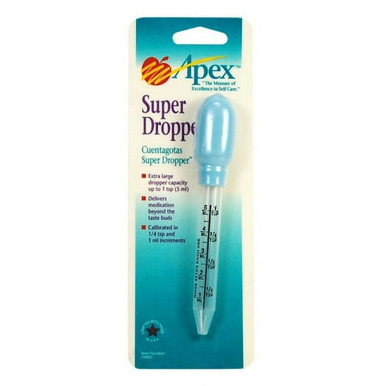 Apex Super Medicine Dropper Calibrated 1/4 Tsp & 1mL Increments Extra ...