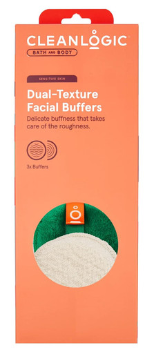 CLEANLOGIC Sensitive Skin Dual-Texture Facial Buffers - 3 Ct