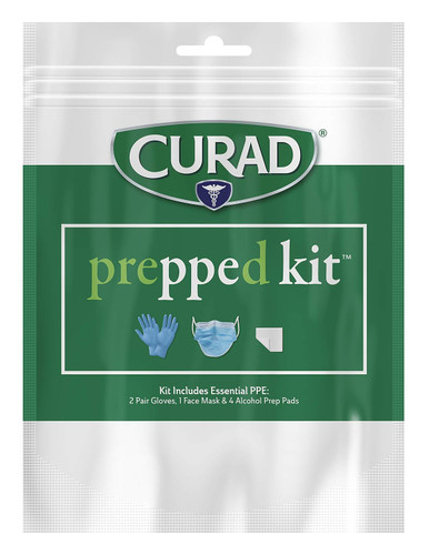Curad Prepped Kit Essential PPE Pack for Personal Protection, 1 Ea ...