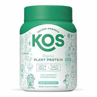 Kos, Organic Protein Powder Unflavored, 1 Each, 24 Oz - wisermerchant