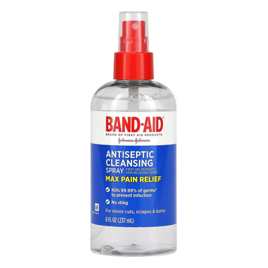 Band-Aid Cleansing Spray Pain Relieving Antiseptic with Pramoxine HCl ...