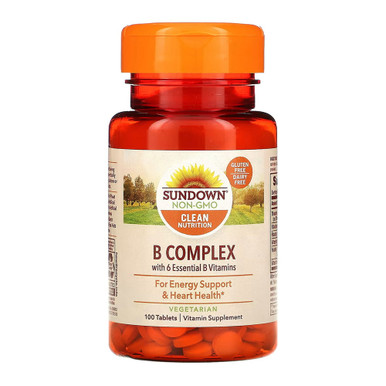 Sundown Naturals B Complex Energy Support Supplement Tablets - 100 ea ...