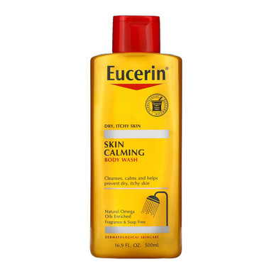 Eucerin Skin Calming Body Wash, Gentle Cleansing Body Wash, 16.9 Fl. Oz ...