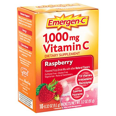 Emergen-C Daily Immune Support Vitamin C Supplement Powder, Raspberry ...