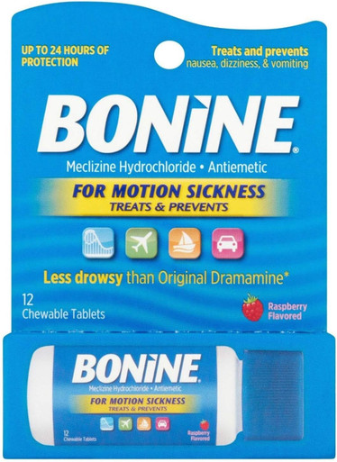 Bonine Motion Sickness Raspberry Travel Pack, 12 Ea - wisermerchant