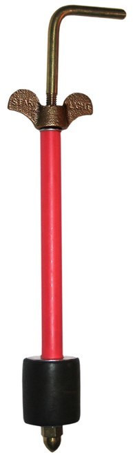 Brass wing nut hook plug with expandable rubber