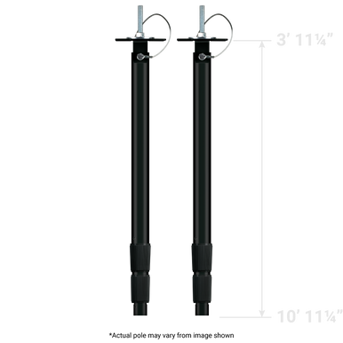 CE-CP412B-2PK, Clinton Electronics Telescoping Ceiling Mount Camera Pole (Black Finish ...