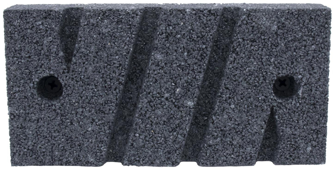 8" Blue Fluted Rub Brick with Handle, 20 Grit