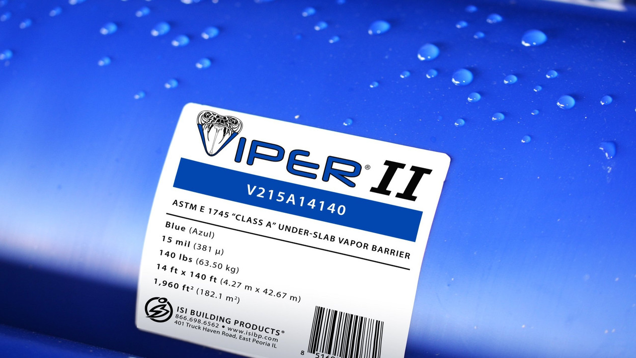 Viper II 14' x 140' (15 Mil) Concrete Vapor Barrier, Blue ...