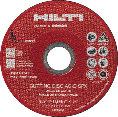 AC-D SPX Type 1 Thin Cutting Disc - Construction Materials Group