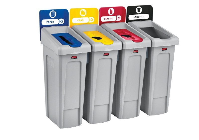 Waste Management - Rubbermaid Step-On Bins - Dual Stream - Rubbermaid ...