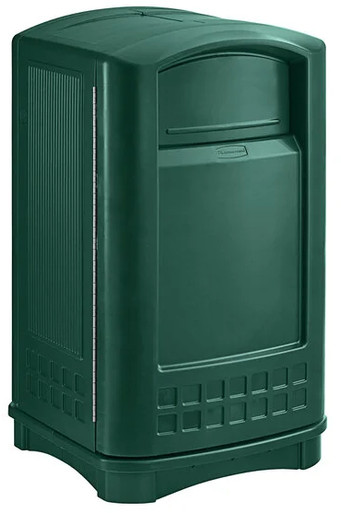 Rubbermaid Landmark Waste Container - 189 Ltr - Dark Green - Rubbermaid ...