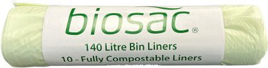 Biosac Compostable Bin Liner - 140 Ltr - Roll of 10