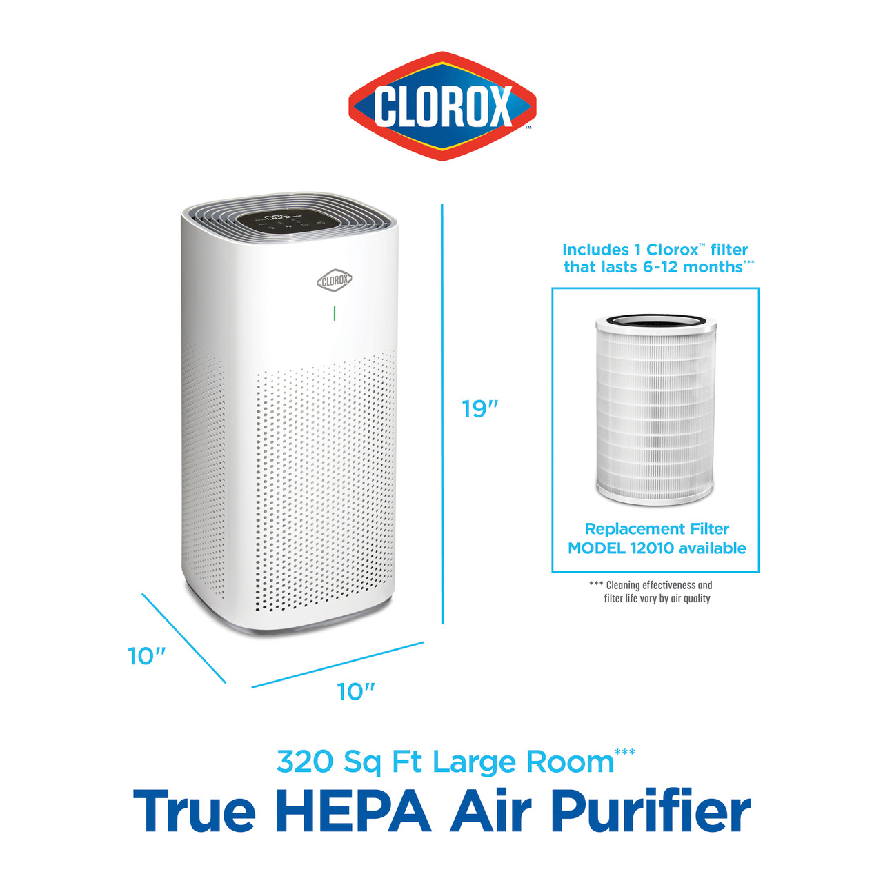Clorox Large Room True Hepa Air Purifier Clorox™ Home Appliances