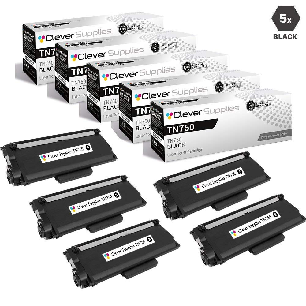 Compatible Brother TN820 Laser Toner Cartridge Black 5 Pack - Clever ...