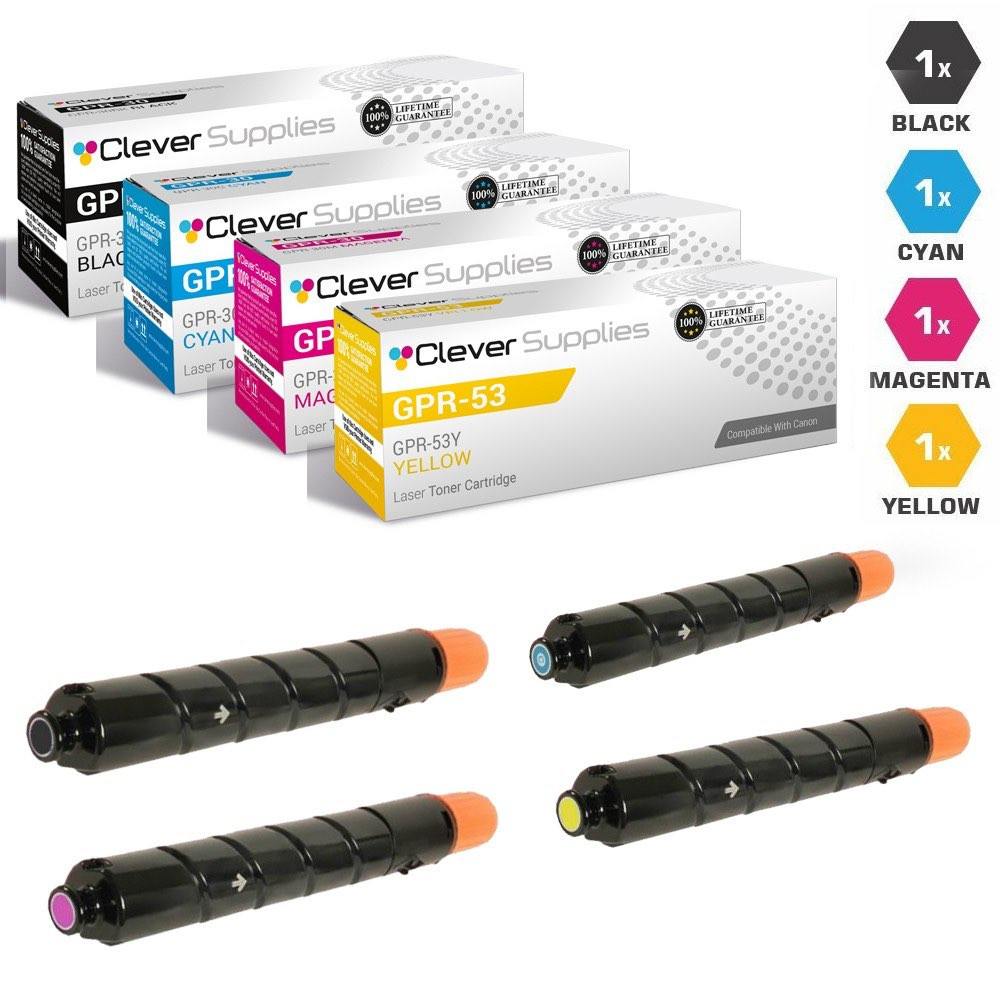Compatible Canon GPR-53, GPR53 Toner Cartridges 4 Color Set (GPR-53BK ...