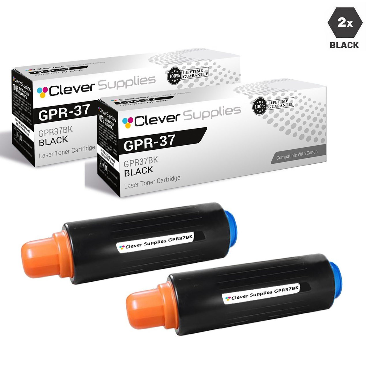 Compatible Canon GPR-37 Toner Cartridges Black 2 Pack (GPR37BK ...
