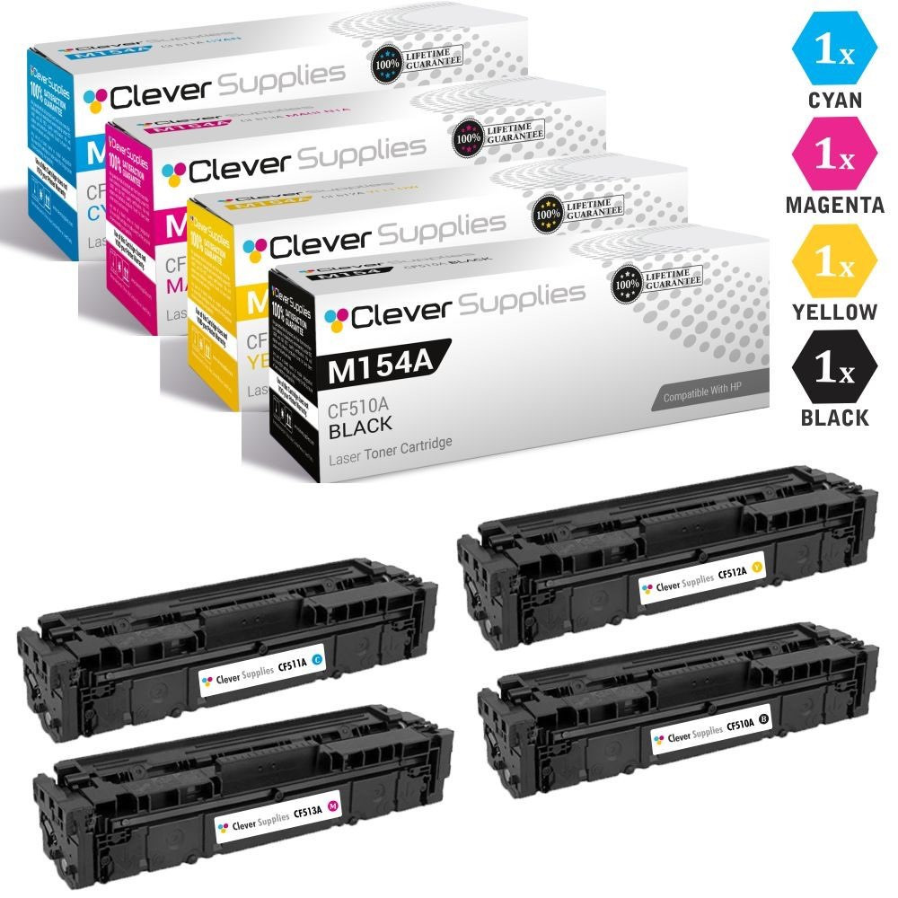 CS Compatible Replacement for HP M154a Toner Cartridges 4 Color Set ...
