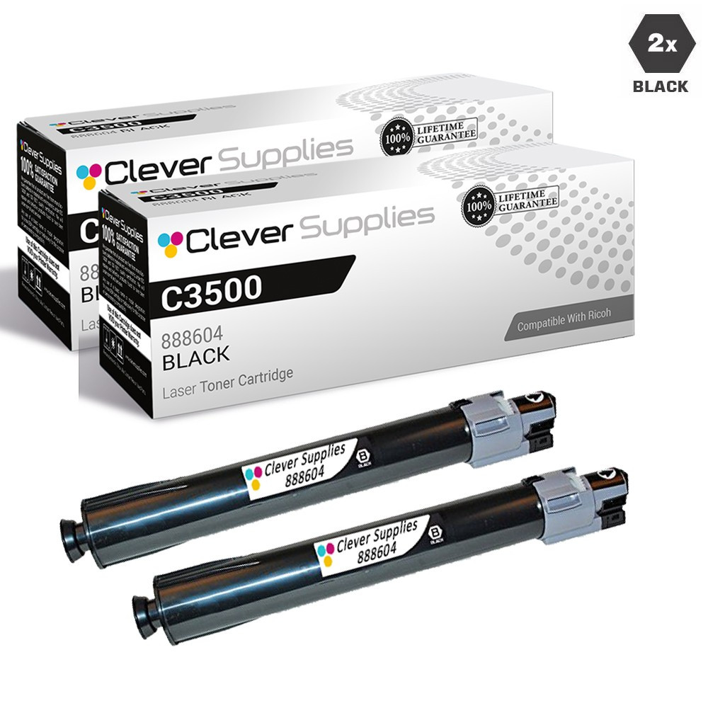 Compatible Ricoh C3500 Toner Cartridge 2 Black (888604) - Clever ...